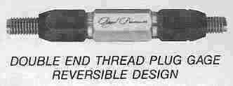 Thread Plug Gages, Double End Thread Plug Gage